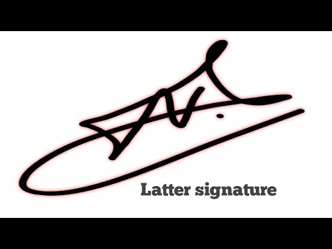 N latter signature style || how to sign the letter n - YouTube