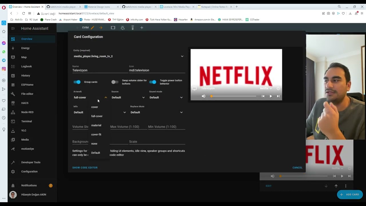 Medya Oynatıcımızı Yeniliyoruz - Home Assistant - Mini Media Player ...