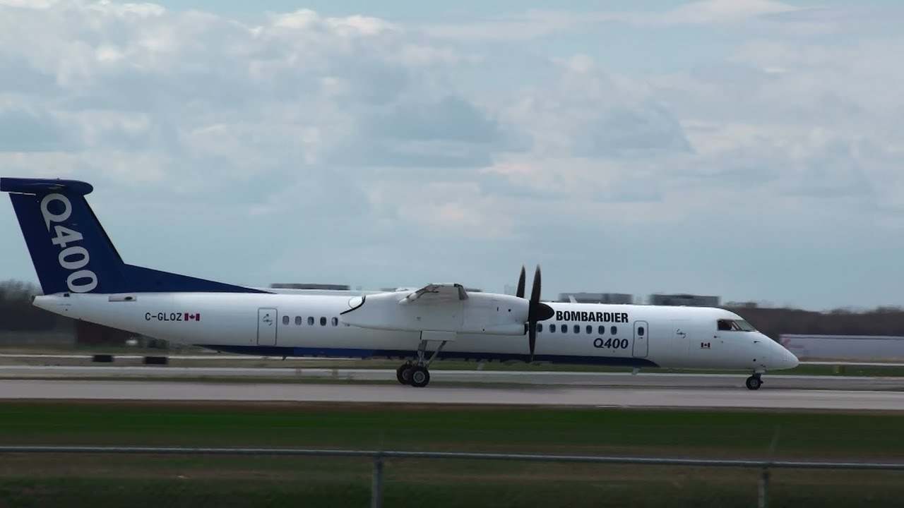 Thunderous Turbo Prop Takeoff - Bombardier Q400 (C-GLOZ) 06R CYUL - YouTube