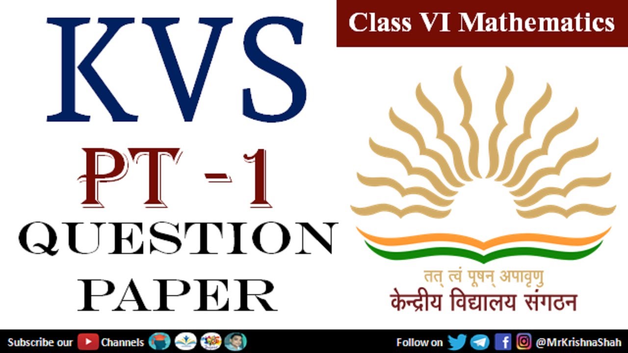 PT 1 Question Paper KV - Class 6 Maths - YouTube