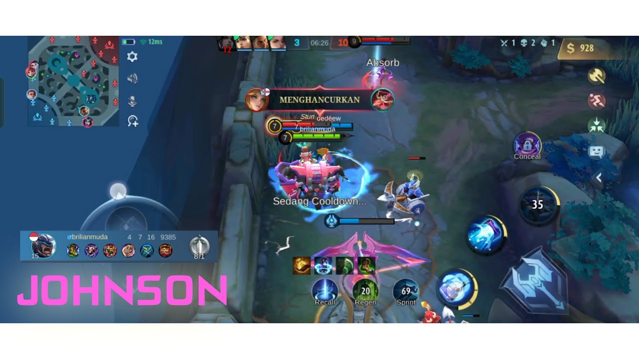 Solo Rank - Johnson Sad Ending Habis Cecilion Savage - Mobile Legends ...