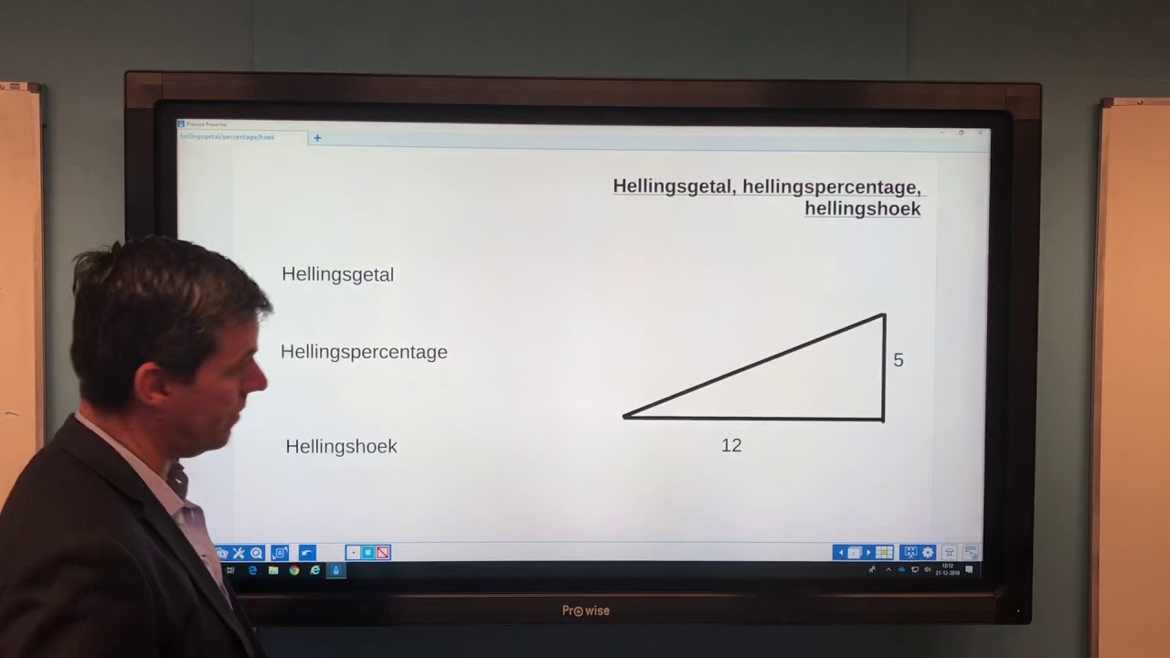 Hellingsgetal, hellingspercentage en hellingshoek berekenen - YouTube