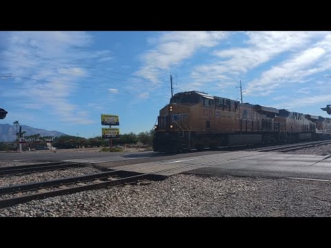 UP 8219 leads Intermodal with 2 UP Repaints | Tucson, AZ - YouTube