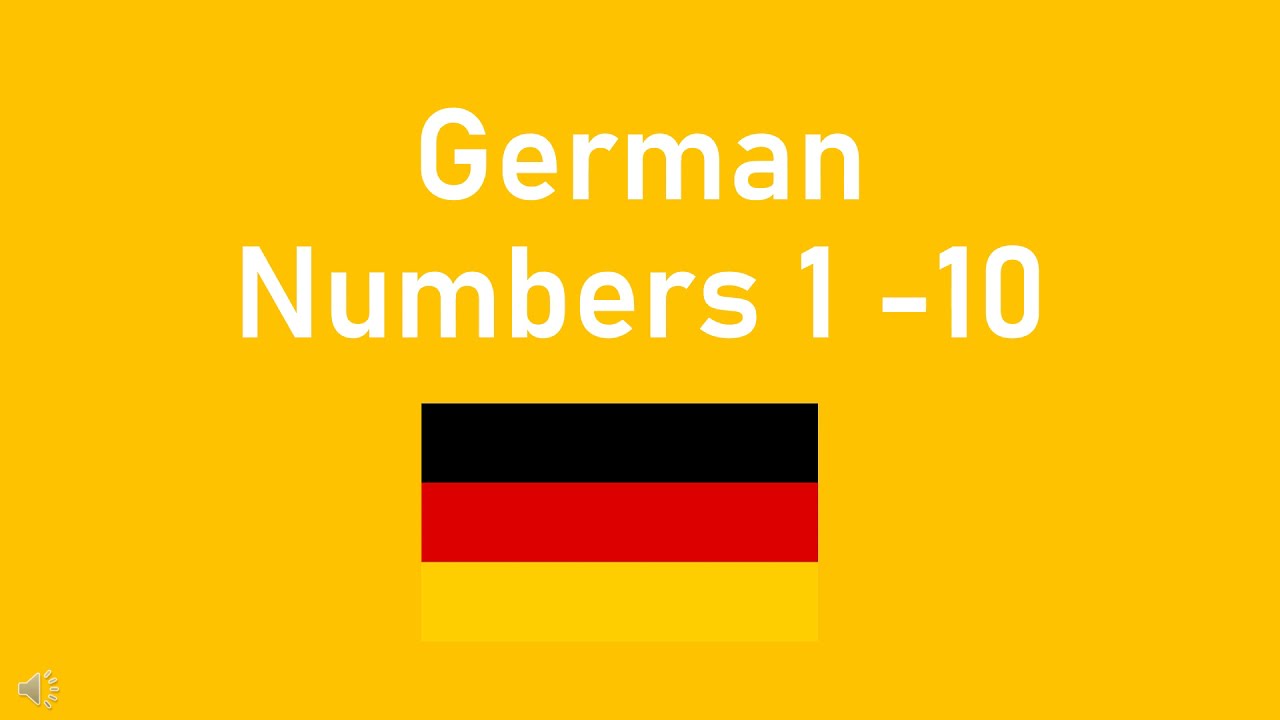 Learn German Numbers 1-10 Now for Beginners - YouTube