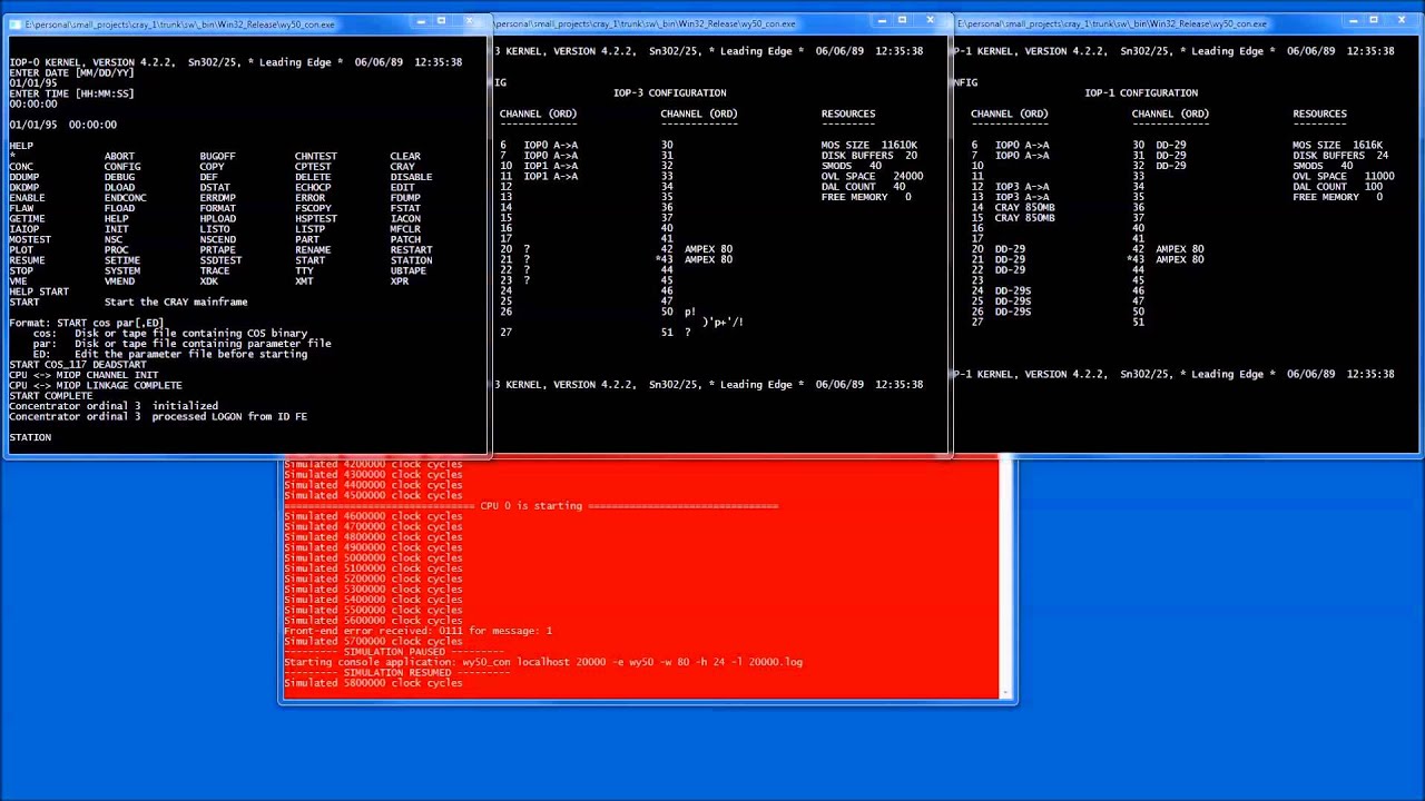 Cray X-MP normal start - YouTube