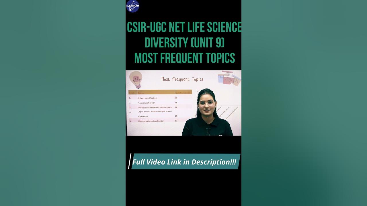 CSIR UGC NET Life Science | Unit-9 |Diversity in Life Forms| Most Frequent Topics | Smart ...