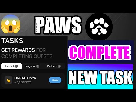 Paws New Task | Find Me Paws Task 🐾 How To Complete Paws New Task - YouTube