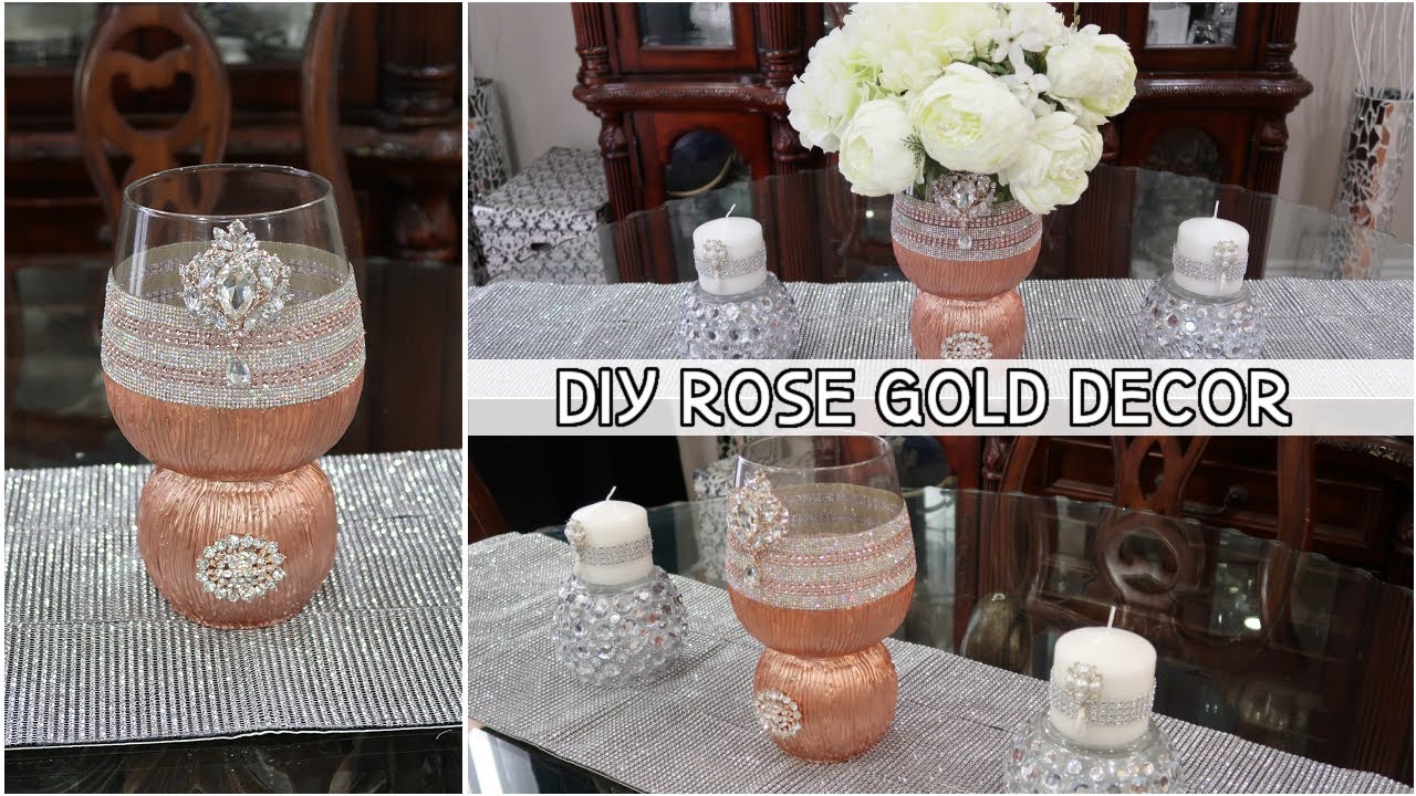 DIY ROSE GOLD CHRISTMAS CENTERPIECE DECOR | DIY CHRISTMAS CENTERPIECE ...
