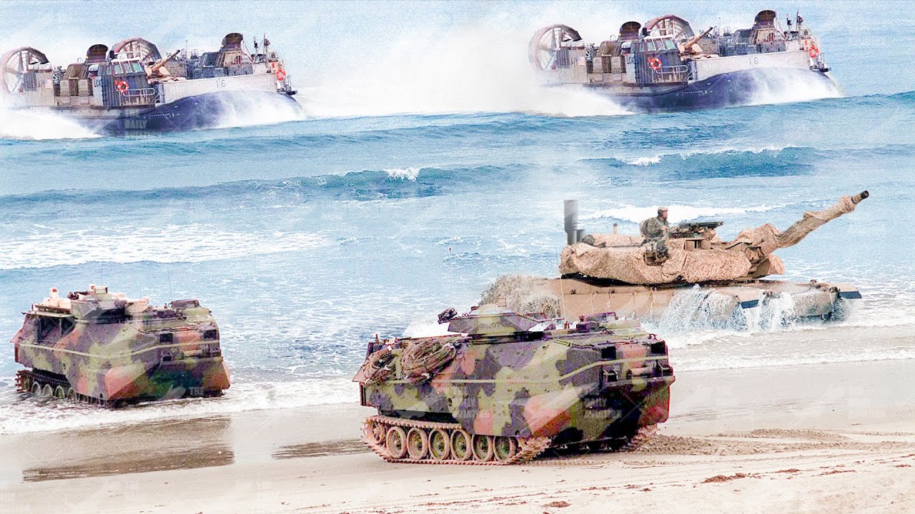 Massive US & Allies Beach Landing During Modern D-Day Training - YouTube