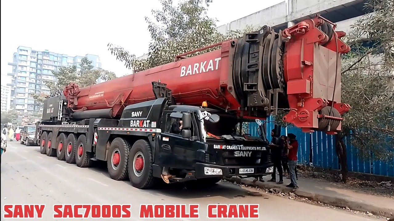 SANY SAC7000S Mobile Crane - YouTube