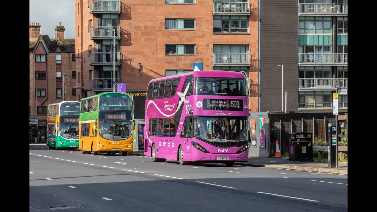 A Convoy of First Glasgow Buses on the way to Lathalmond Scottish ...