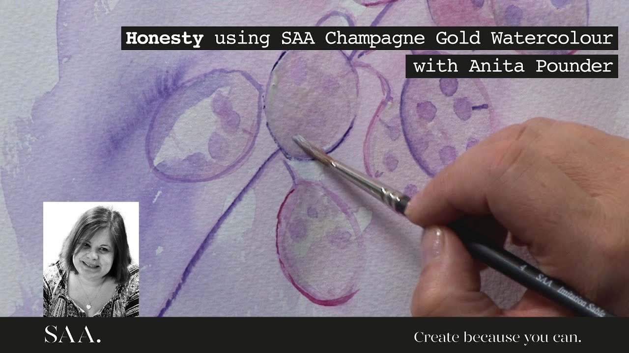 Honesty using SAA 30th Anniversary Champagne Gold Paint with Anita ...