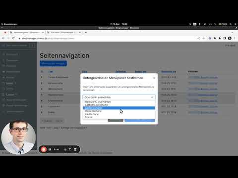 Seitennavigation im Shopmanager Admin hinterlegen - YouTube