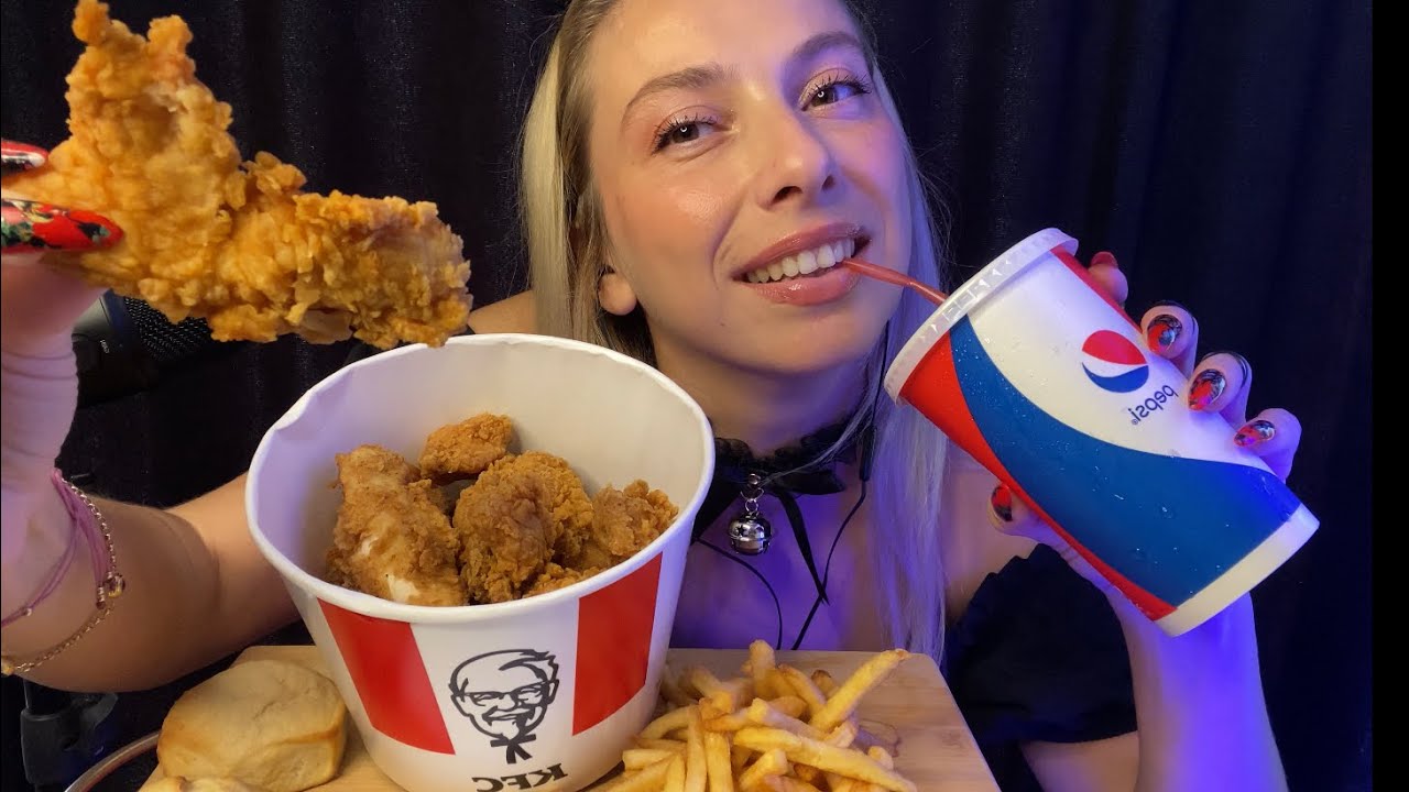 KFC MUKBANG ASMR - YouTube