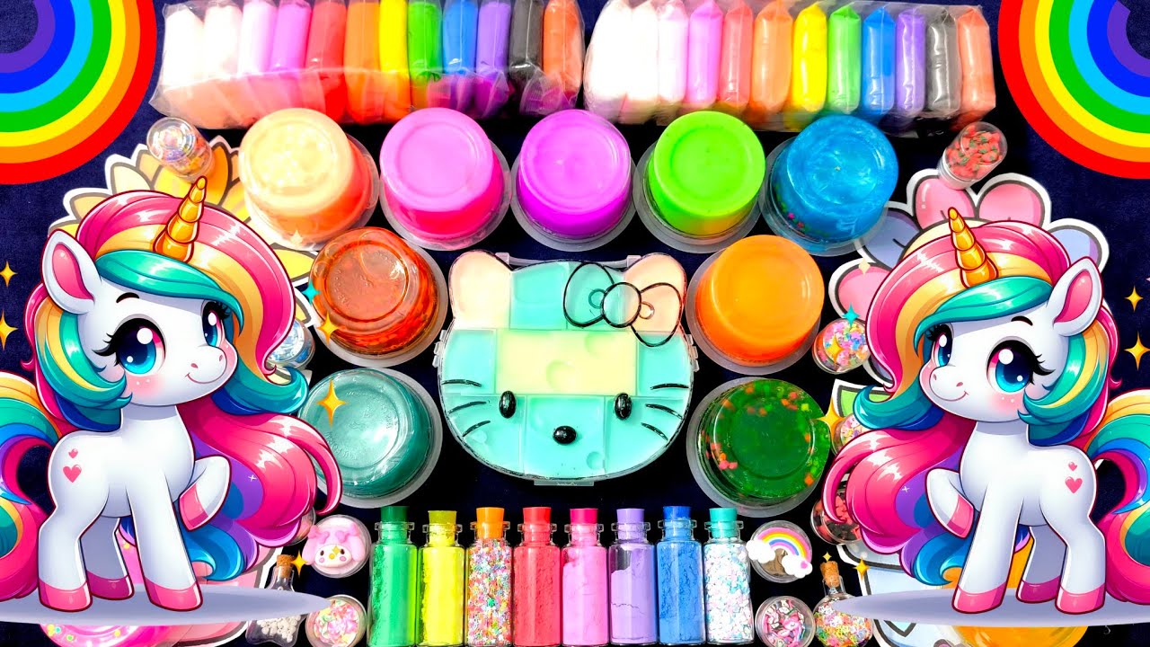 Slime Mixing Random ASMR 🦄 | Mixing Random Things Into Galaxy Slime 💎 - YouTube