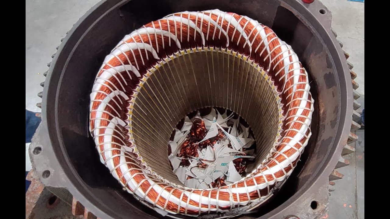 Paper Mill Pulper Machine Motor Coil Rewinding Process 180KW, ELGI ...