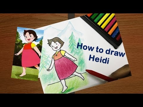 How to draw Heidi/ Easy drawing for kids - YouTube