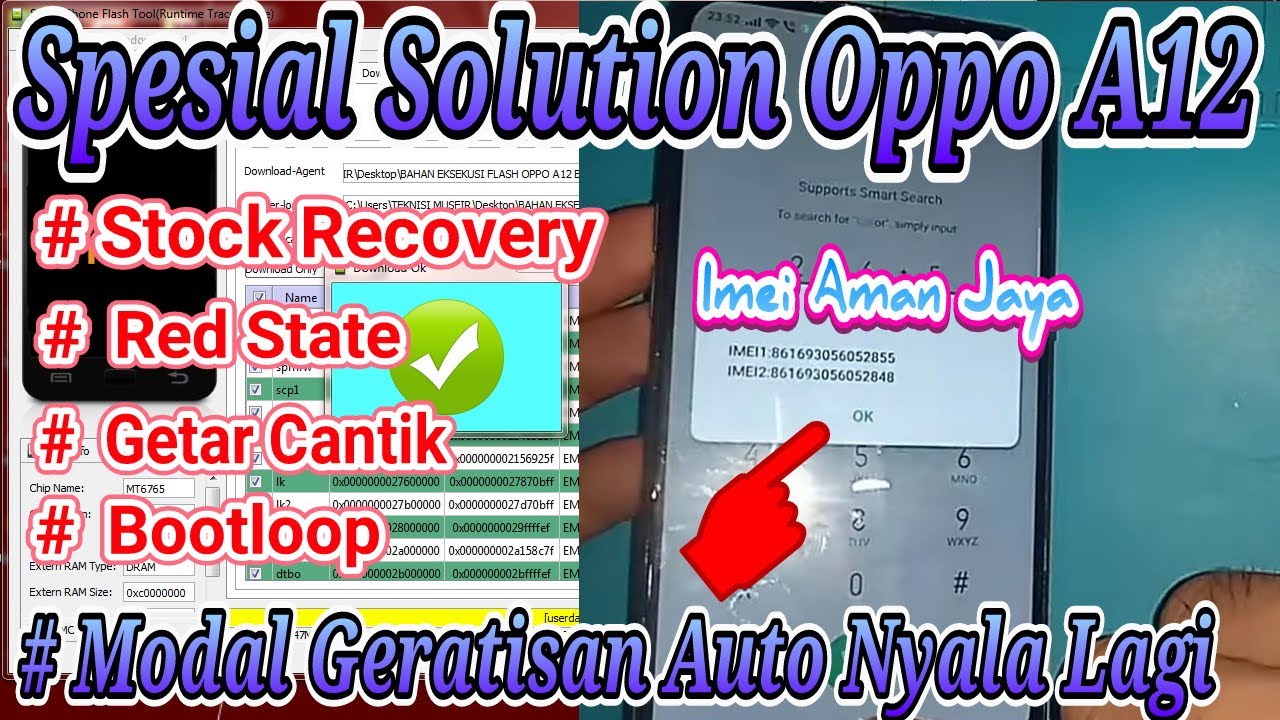 Solusi oppo A12 stuk recoverry || oppo A12 botloop || Red State || cara ...
