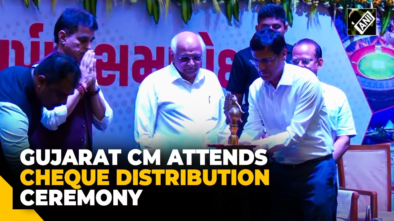 Gujarat CM Bhupendra Patel attends Cheque Distribution Ceremony in ...
