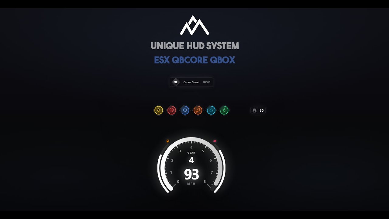 FiveM | Unique HUD System | [ESX & QBCore & Qbox] - YouTube