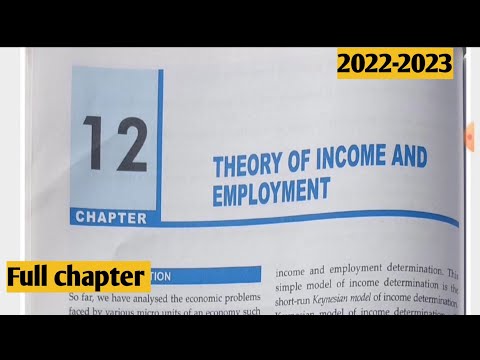 chapter-12 ||Theory of income and employment || Short run equilibrium || Keynesian theory ...