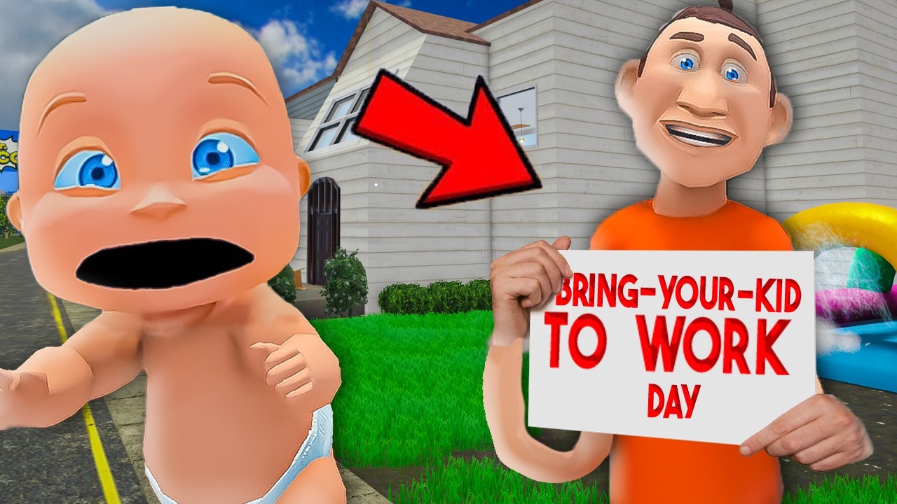 DAD Brings BABY to WORK! - YouTube