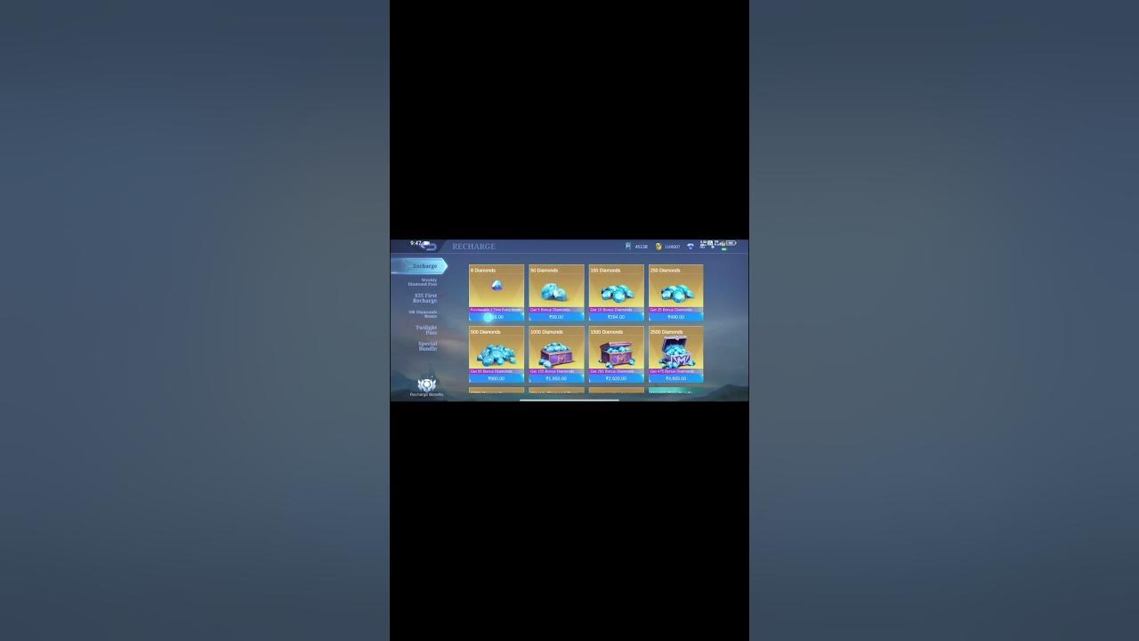 How to recharge moba 5 vs 5 diamond for android phone using google play balance 👍.Subscribe for ...