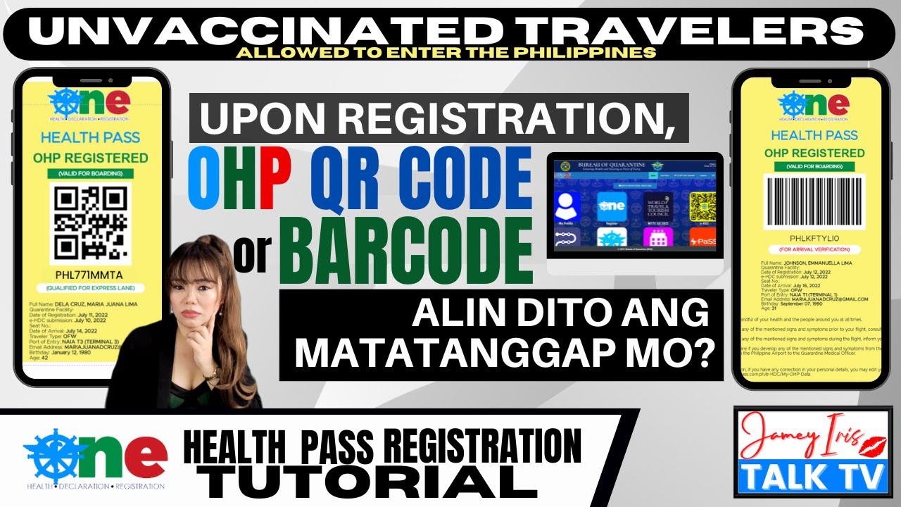 Unvaccinnated Travelers - One Health Pass Registration | Will You ...