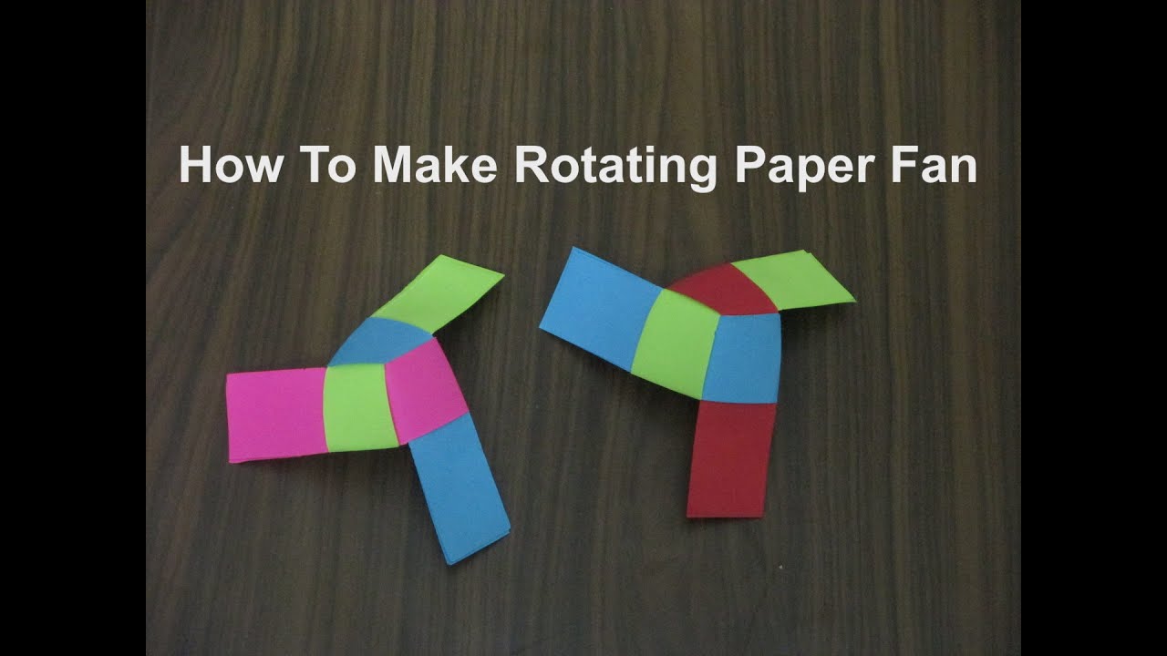 How To Make A Rotating Paper Fan|Simple Origami|Paper Fan That Rotates ...