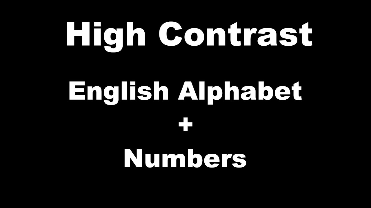 High Contrast Alphabet + Numbers For Babies - YouTube