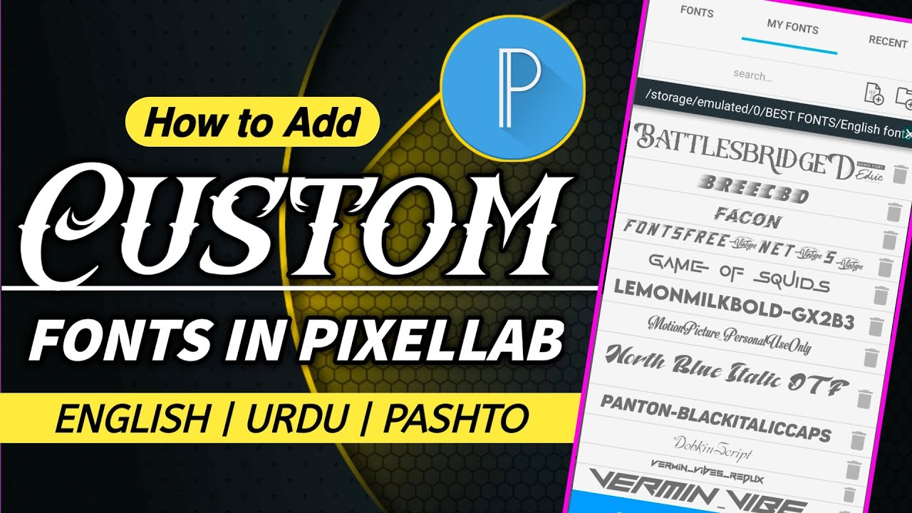 How to add fonts in pixellab | how to add custom fonts in pixellab| how ...