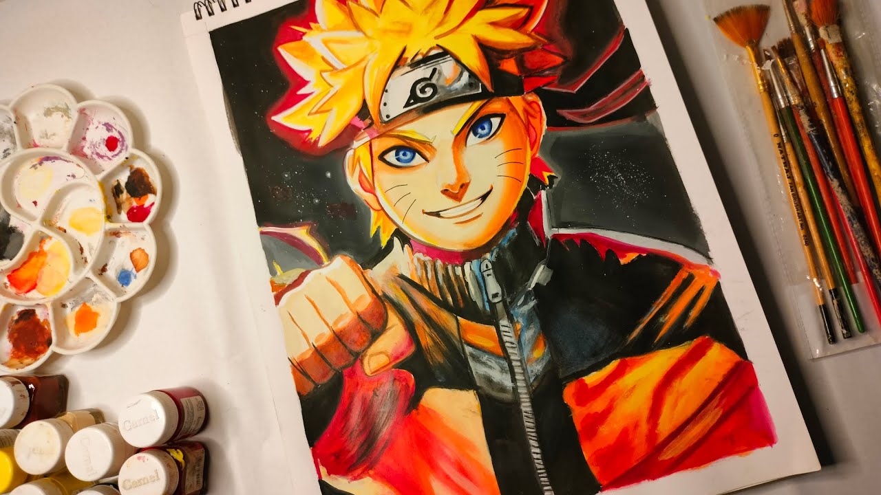 Naruto Realistic Drawing || Painting Of Naruto || Anime Drawing || # ...