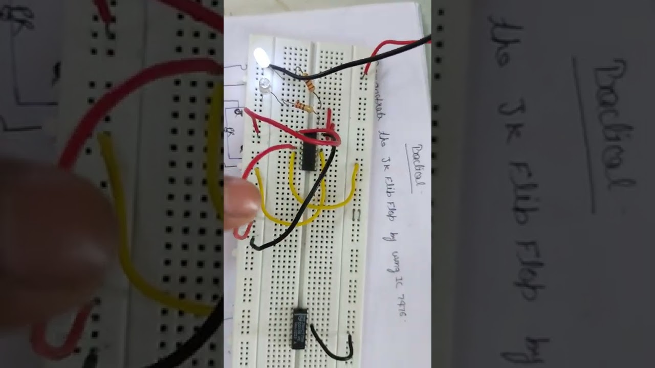 JK flip flop practical by using ic 7476 - YouTube