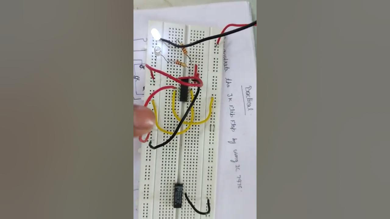 JK flip flop practical by using ic 7476 - YouTube
