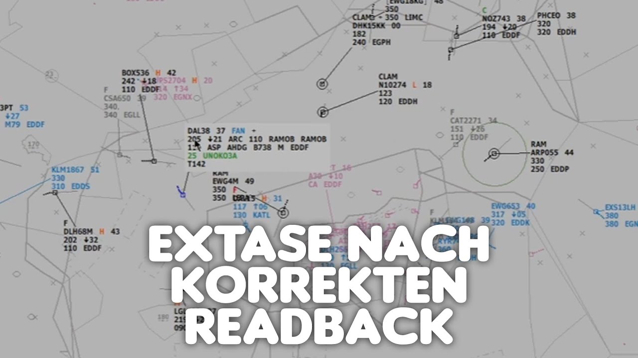 Extase nach korrektem Readback an einem stressigen Frankfurt Friday! # ...