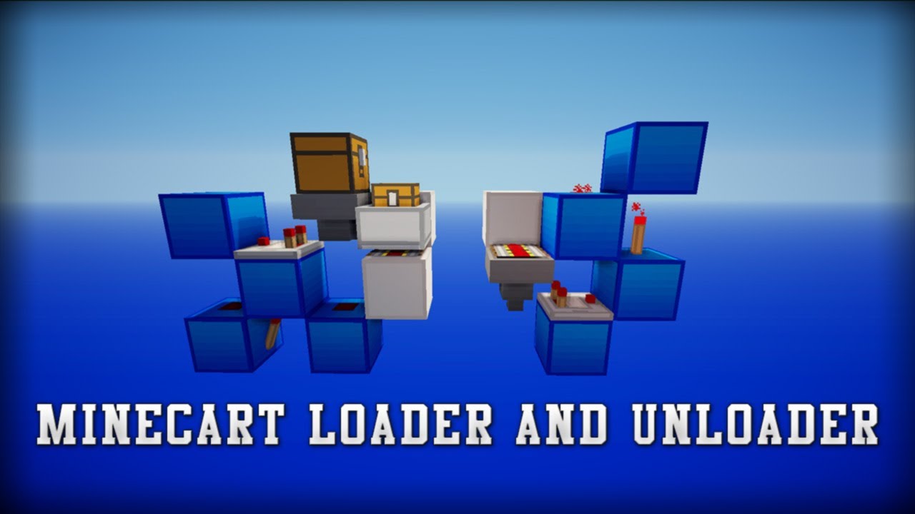 [Smallest] Minecart loader and unloader [Cheap Hoppers] - YouTube