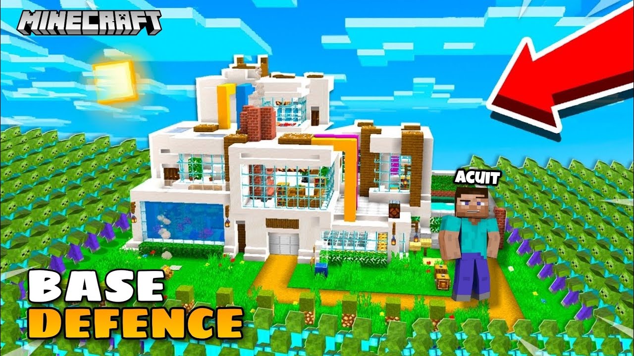 100 Gaint Mobs Vs Best Base Defence In Minecraft! - YouTube