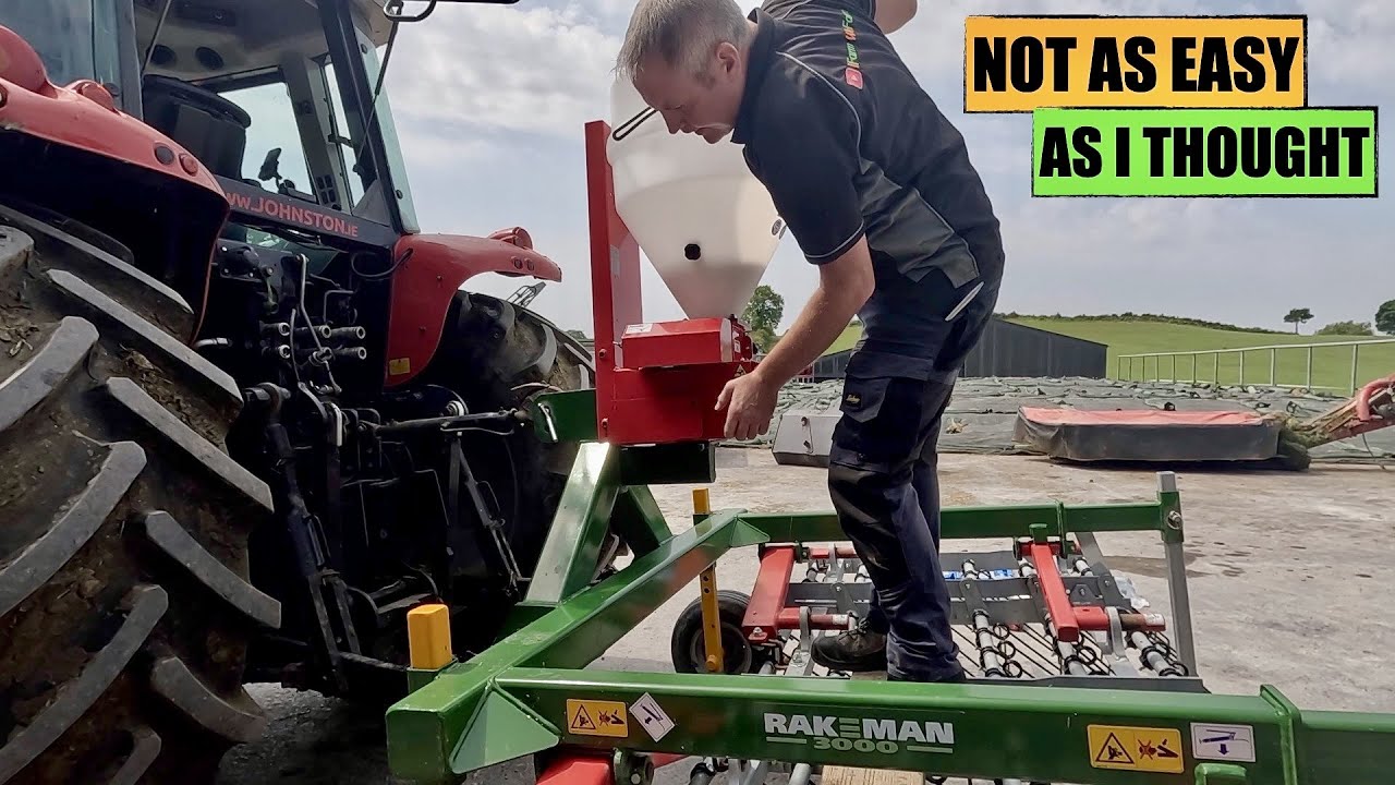 Fitting An Air Seeder To A Rakeman 3000 Tine Harrow - YouTube