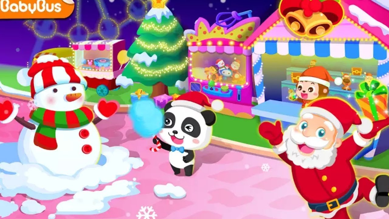 Baby Panda's Carnival : Christmas Amusement Park || Gameplay For Kids ...