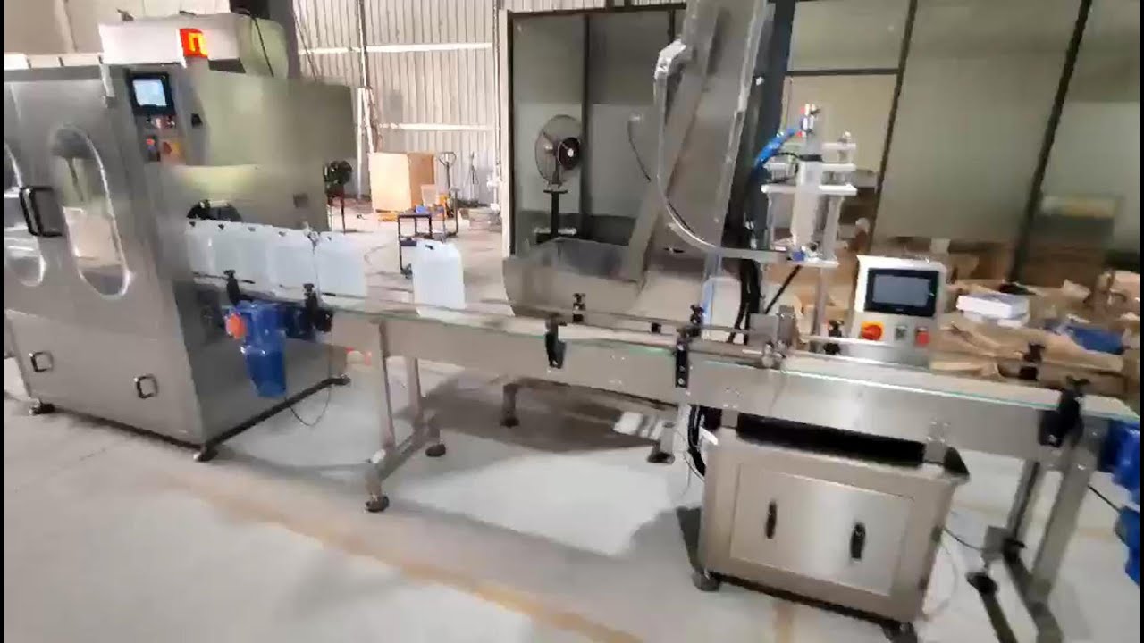 Fully automatic screw cap filling machine - suitable for wine, oil, detergent, milk, syrup ...