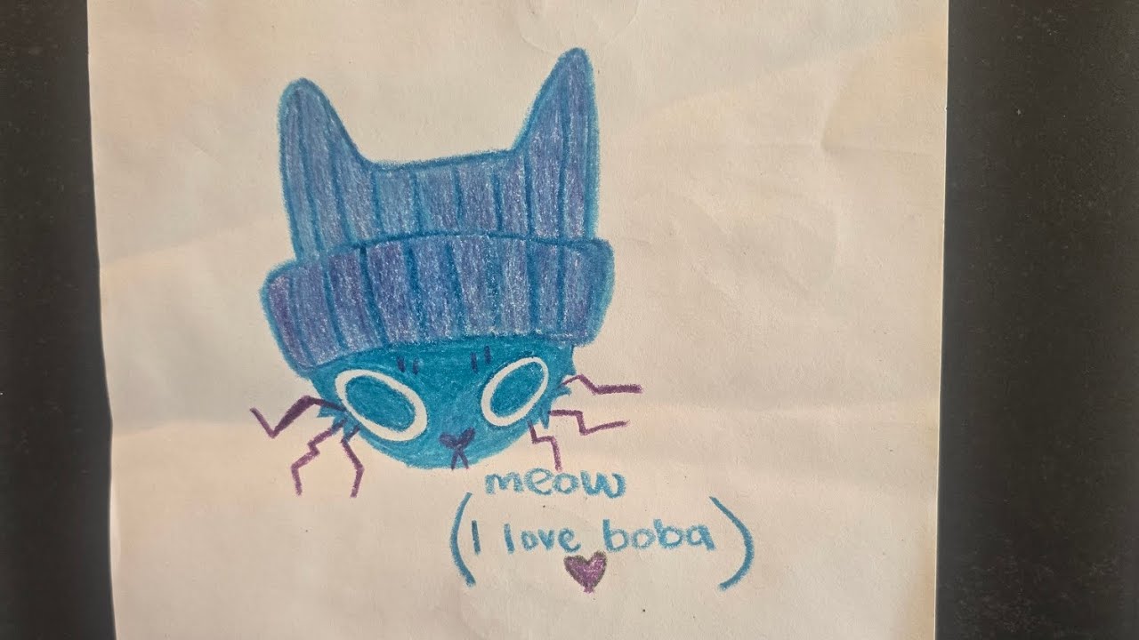 i went to Boba lush, found this drawing, took a picture, and made it ...