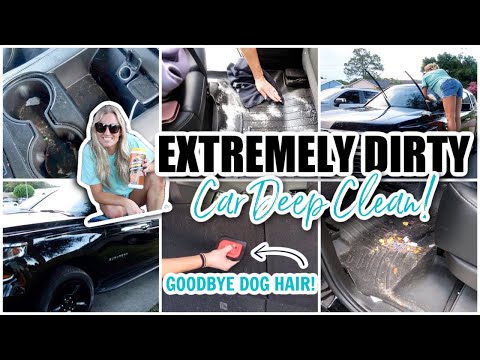 *NEW* 🔥🥵 EXTREME! DEEP CLEAN MY CAR WITH ME! || DIRTY MOM CAR CLEAN OUT || SATISFYING BEFORE + AFTER