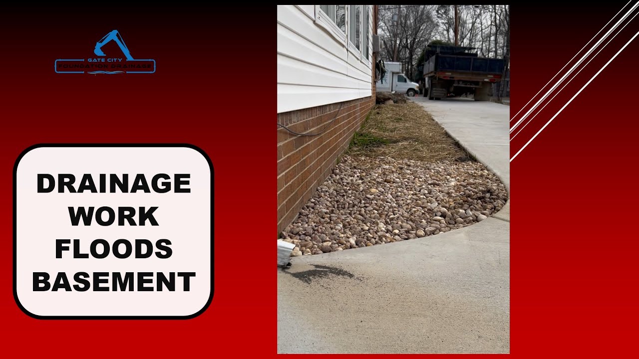Solving a Bad drainage install - no more basement flooding - YouTube