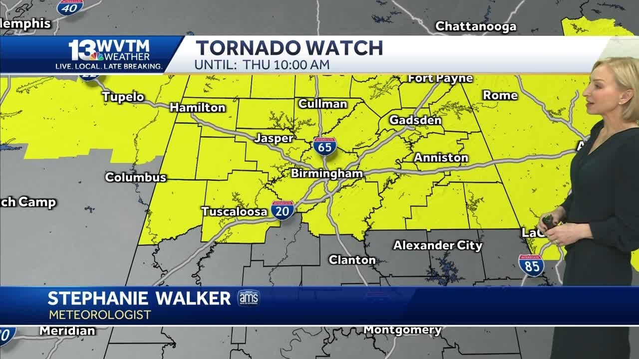 Northern Alabama under Tornado Watch as first round of severe storms ...
