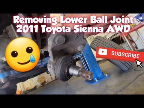 How to: Remove Lower Ball Joint 2011 Toyota Sienna Limited AWD - YouTube