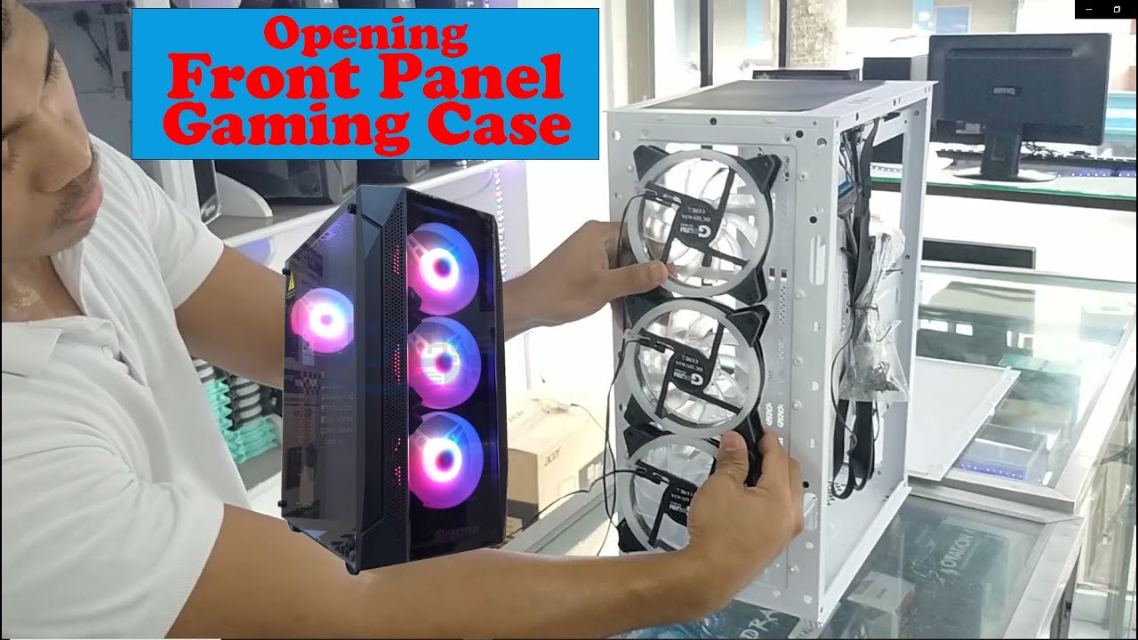 Gaming Case Front Panel Open / Remove Keytech T1000 - YouTube