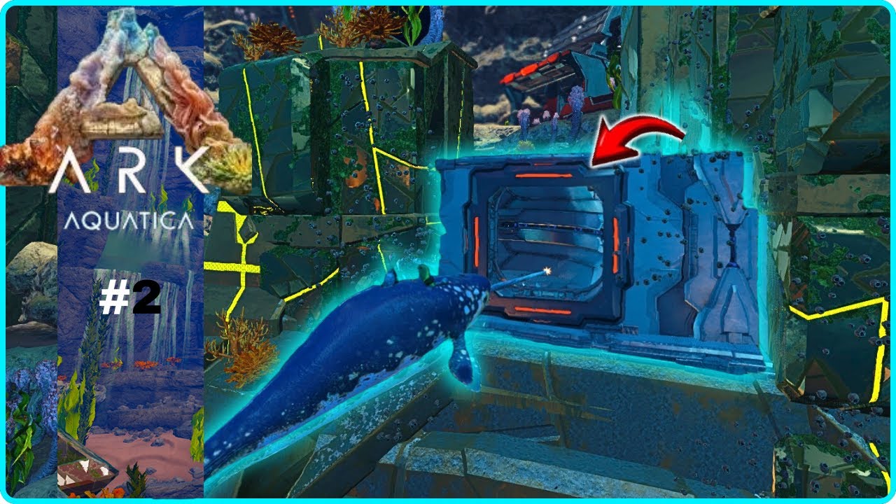 ARK AQUATICA#2 DOMEI UM MONODON E ACHEI UMA PASSAGEM SECRETA NO FUNDO ...
