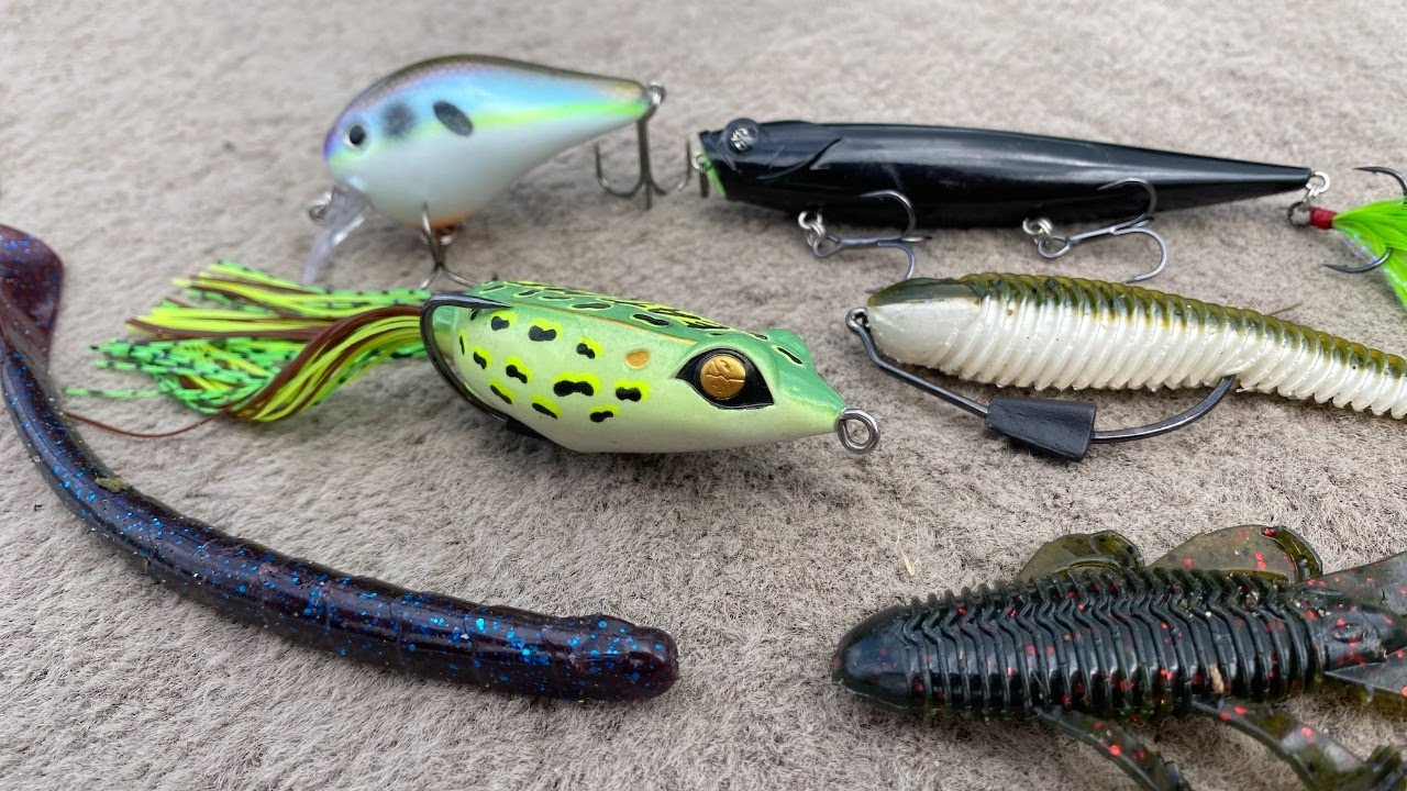 Top 5 LURES for AUGUST Pond BASS FISHING! - YouTube