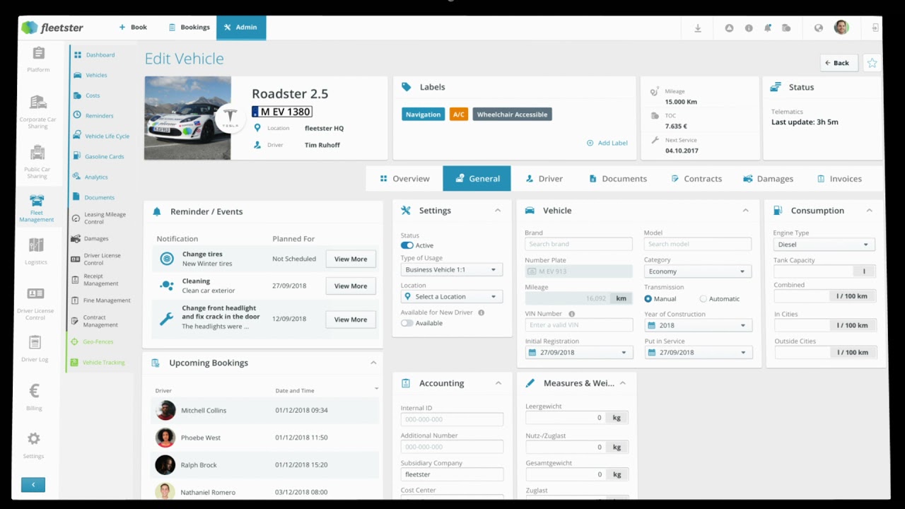fleetster Fleet Management PRO - The Centerpeice: Digital Vehicle File ...