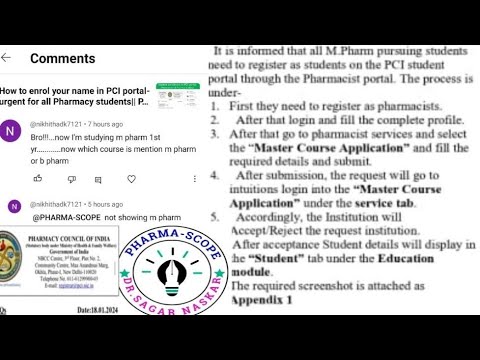 Registration of M. Pharm student in PCI portal (Steps- in English)||Dr. Sagar Naskar|| Pharma ...